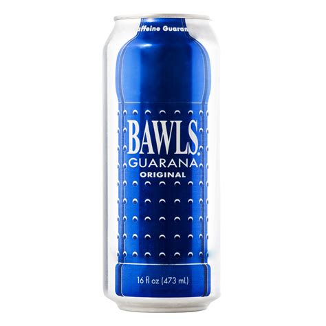 Bawls Guarana Original Healthy Caffeinated Soda 16oz Cans 12 Pack