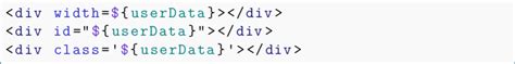 figure e untrusted user data can be used inside any html attribute