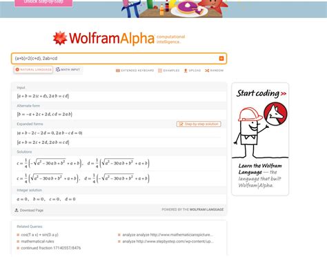 Wolframalpha Displays Only One Integer Root Out Of Infinity Online