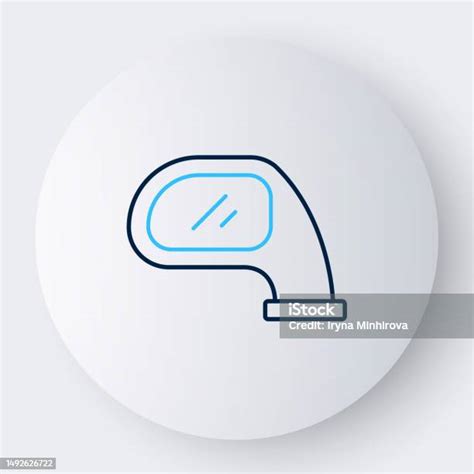 흰색 배경에 격리 된 라인 자동차 미러 아이콘 다채로운 개요 개념 벡터 거울에 대한 스톡 벡터 아트 및 기타 이미지 거울 교통 교통수단 Istock