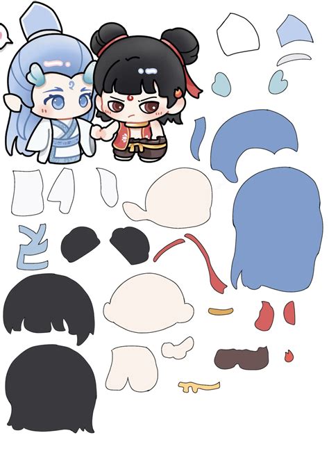 哪吒和敖丙不织布底稿可打印 抖音