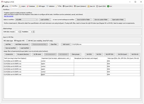 Label Free Quantification With FragPipe FragPipe