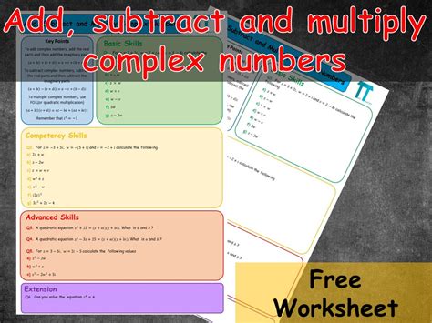 Addsubtract And Multiply Complex Numbers Teaching Resources