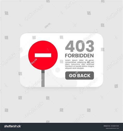 Forbidden 403 Error Pop Ui Concept Stock Vector Royalty Free 2506867269 Shutterstock