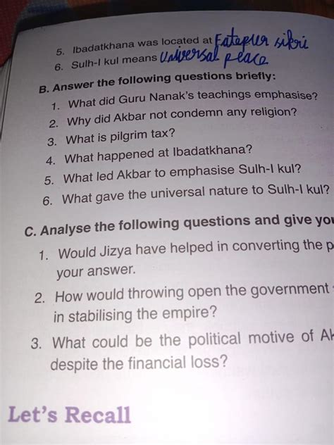 Answer For This 6 Questions Of The Section B Brainly In