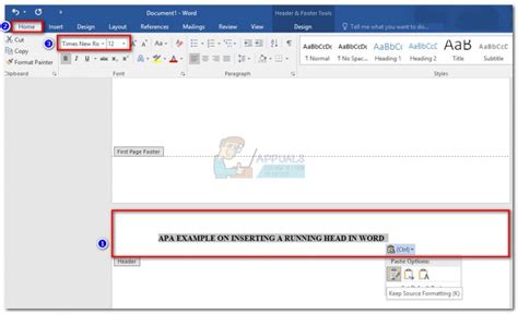 How To Insert A Running Head For APA Style In Word