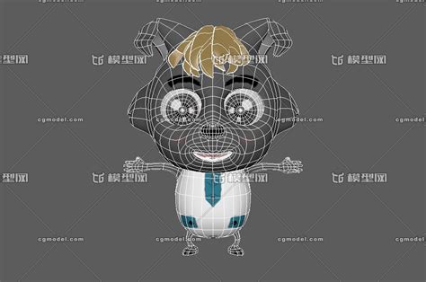 卡通小灰灰手绘模型模型 其他模型库 OBJ obj mtl 模型下载 cg模型网