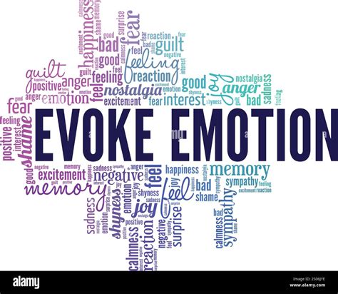 Evoke Emotions Word Cloud Conceptual Design Isolated On White