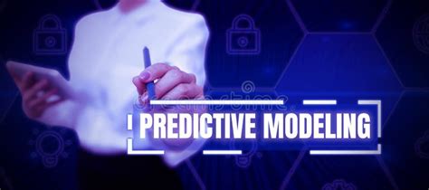 Hand Writing Sign Predictive Modeling Word Written On Maintenance