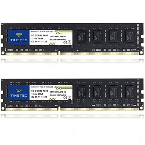 Timetec16gb Kit 2x8gb Ddr3l Ddr3 1600mhz Ddr3l 1600 Pc3l 12800 Desertcart Qatar