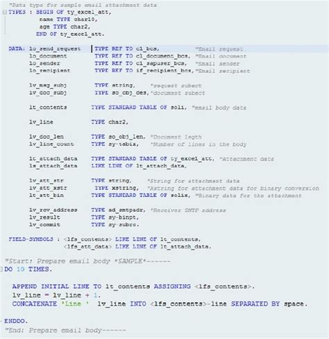 Sap Basis Crew Generate An Email With An Excel Aatachment From An Abap