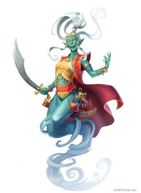 Genie Dnd Air Genie Djinn Drawing Genie Dnd 5e