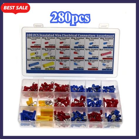 280pcs Assorted Insulated Spade Crimp Terminal Butt Electrical Wire