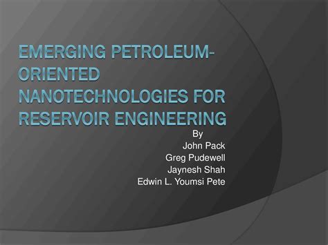 Emerging Nanotechnologies Nanotechnology Lecture Slides Docsity