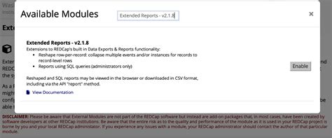 redcap extended reports informatics core services group internal