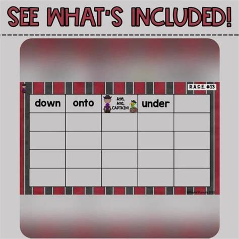 High Frequency Word R A C E First Grade Pirate Theme IMSE OG Aligned