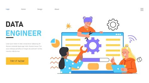 Premium Vector Software Engineer Visualizer Statistician And Analyst