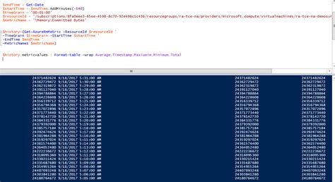 Powershell Unable To Access Guest Metrics Using Get Azurermmetric
