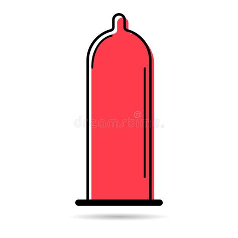 Condom Icon Shadow Health Protection Rubber Symbol Preventation Web