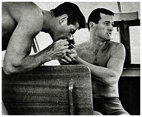 Rock Hudson With George Nader Rock Hudson Movie Stars Gay History