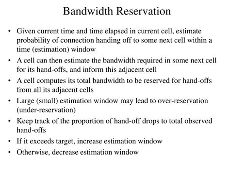 Ppt Predictive And Adaptive Bandwidth Reservation For Hand Offs In