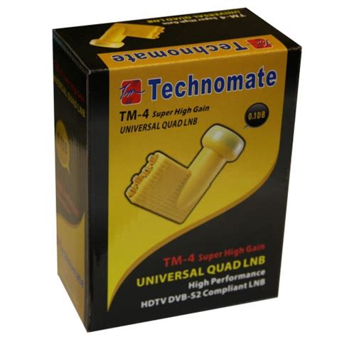 Technomate TM 4 Super High Gain Gold 0 1dB QUAD LNB HD Ready