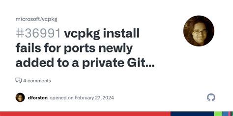 Vcpkg Install Fails For Ports Newly Added To A Private Git Registry