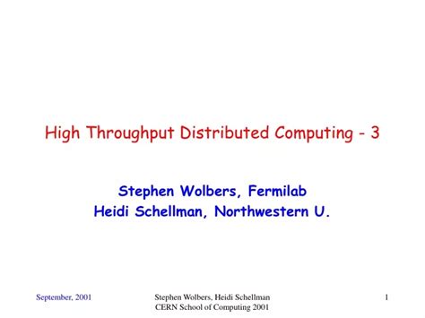 Ppt Future Trends In Distributed Computing For High Throughput