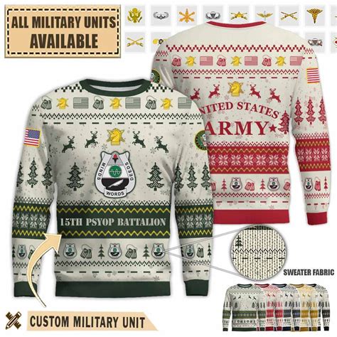 15th Psyop Bn 15th Psychological Operations Battalionpremium Ugly Sweater Proudly Served