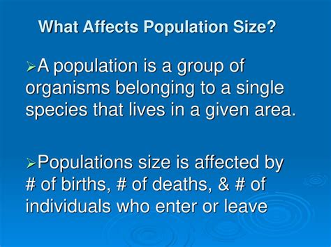 Chapter 5 And 6 Populations Ppt Download