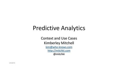 Predictive Analysis Ppt