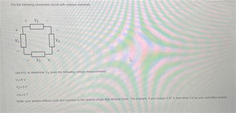 Solved For The Following Connected Circuit With Unkown Chegg