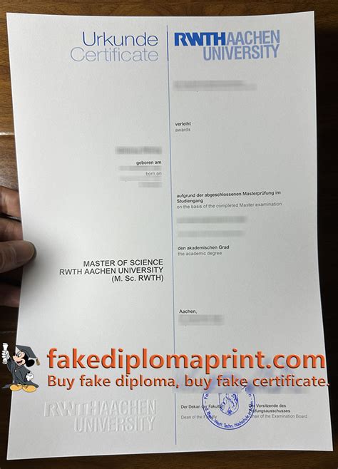 How To Create A Fake Rwth Aachen University Certificate Safely
