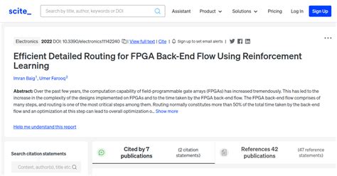 Efficient Detailed Routing For Fpga Back End Flow Using Reinforcement