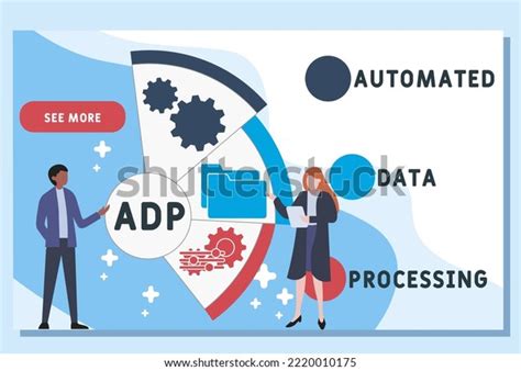 Adp Automated Data Processing Acronym Business Stock Vector Royalty