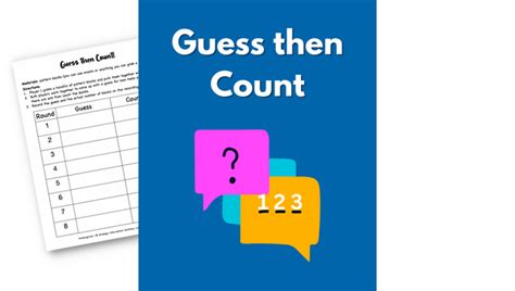 Guess Then Count Sis For Teachers