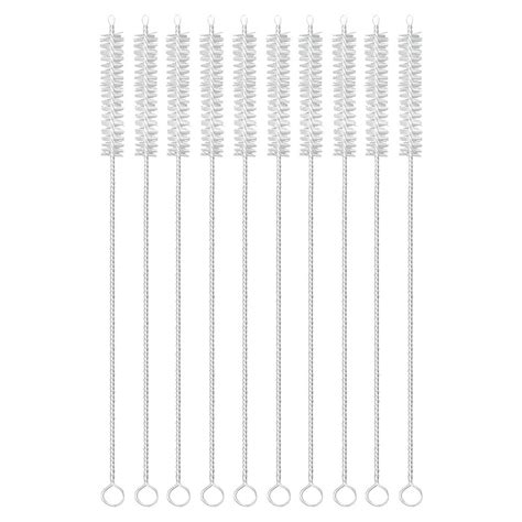 Long Straw Cleaning Brush Stainless Steel Nylon Thin Pipes Drinking