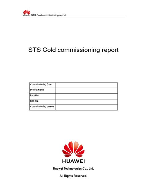 Sts Cold Commissioning Report Download Free Pdf Valve Transformer