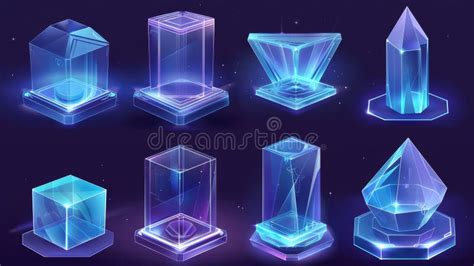A Realistic Modern Illustration Set Of Plexiglass And Plastic Product
