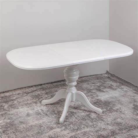 ᐉ Стіл розсувний овальний Meblion Амадеус Білий 034 • Краща ціна в