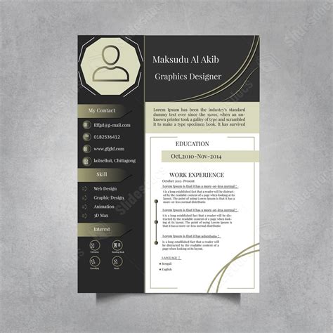 Resume Cv Work Portfolio Persons Abstract Modern Simple Word Template And Google Docs For Free