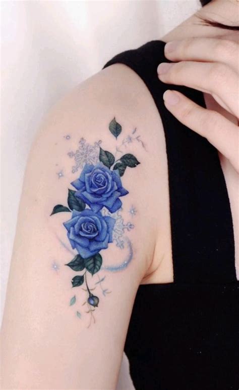 24 Lovely Blue Rose Tattoo Designs Artofit
