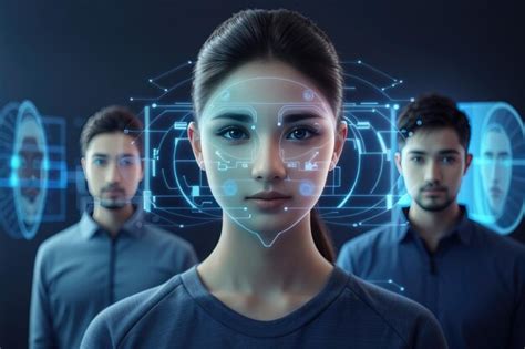Premium Photo Facial Recognition Technology Scan And Detect People
