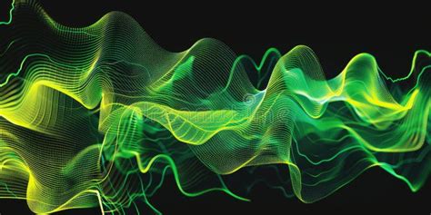 Explore The World Of Dynamic Waveforms Through Abstract Green And