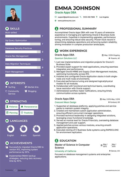 10 Oracle Apps Dba Resume Samples And Templates For 2025