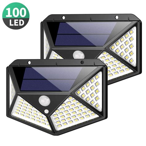 Solar Lights Outdoor 100 Led Waterproof Solar Powered Motion Sensor