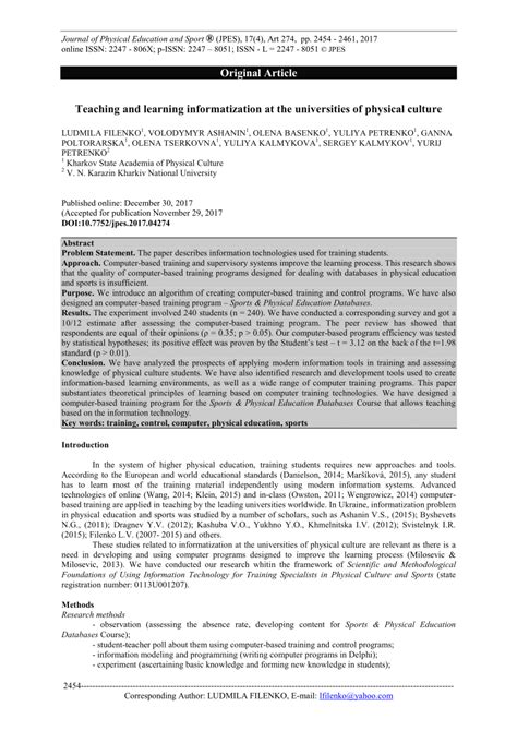 Pdf Teaching And Learning Informatization At The Universities Of