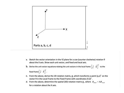 Solved A Sketch The Vector Orientation In The YZ Plane For Chegg
