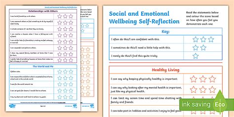 Self Reflection Sheet Hecho Por Educadores Twinkl