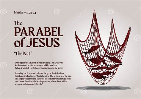 Parable Of Jesus Christ About The Net Stock Vector Illustration Of